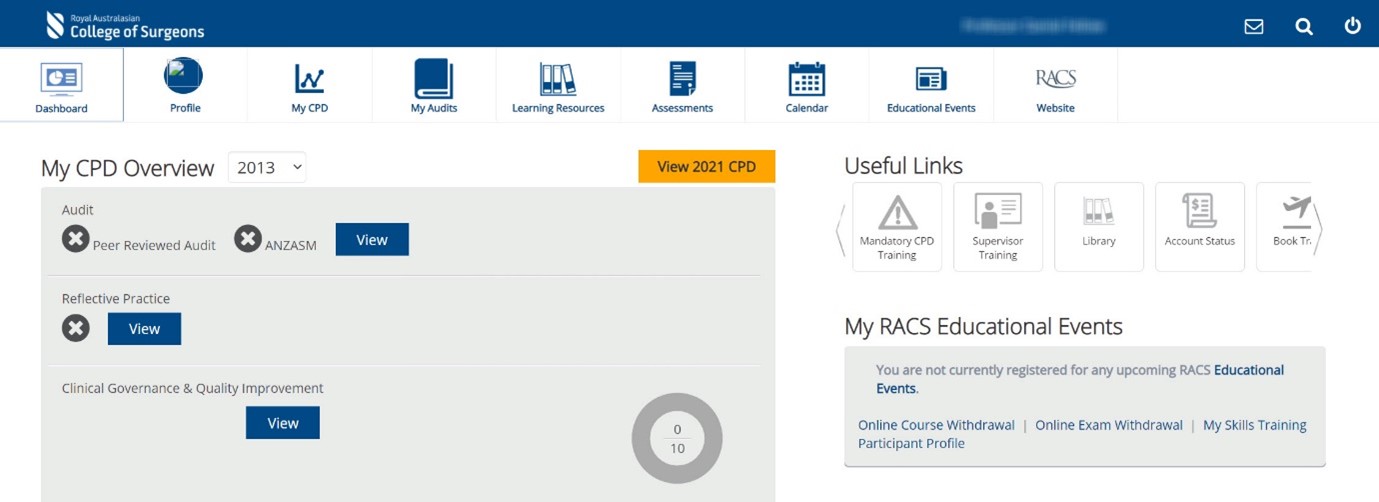 Accessing and updating your profile on eHub | RACS